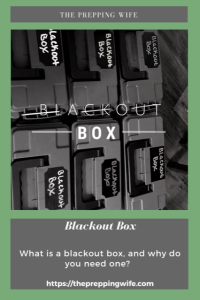 Blackout Box - The Prepping Wife